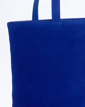 Aqua Suede Tote Exclusive - Blue