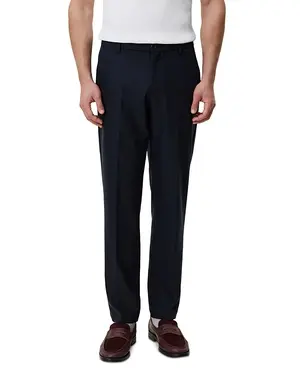 LES DEUX Brushed Twill Straight Fit Suit Pants - Dark Navy