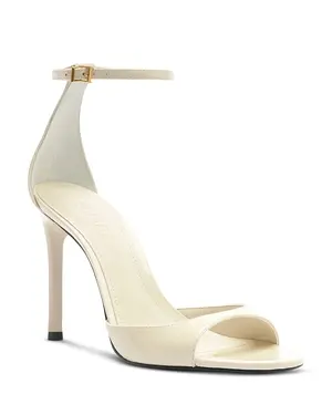 Schutz Scarlett Ankle Strap Sandals - Sugar White