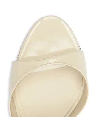 Schutz Scarlett Patent Wedge Sandals - Sugar White