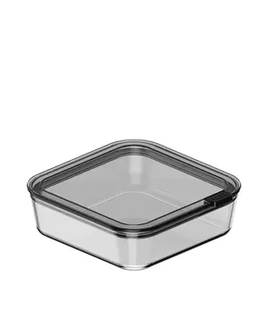 CLIIK Stack Medium Glass Food Storage Container Black
