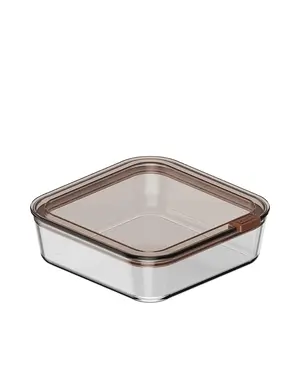 CLIIK Stack Medium Glass Food Storage Container - Brown