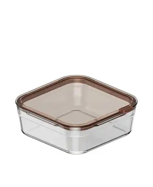 CLIIK Stack Large Glass Food Storage Container Brown