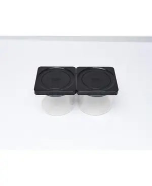 CLIIK Press Glass Small Food Storage Container, 2 Pack - Black