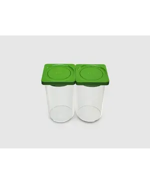 CLIIK Press Glass Medium Food Storage Container, 2 Pack - Green