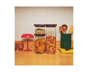 CLIIK Press Glass Medium Food Storage Container, 2 Pack - Green