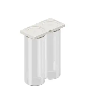 CLIIK Press Glass Large Food Storage Container, 2 Pack Cream