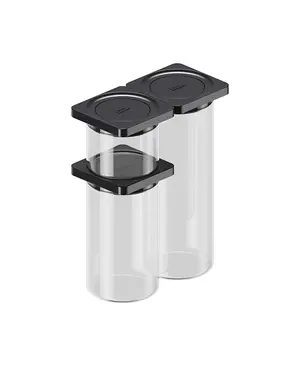 CLIIK Press Glass Food Storage Container, Family Pack - Black