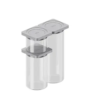 CLIIK Press Glass Food Storage Container, Family Pack Grey