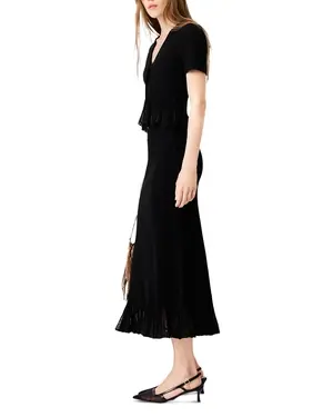 Maje Morga V Neck Cardigan Sweater