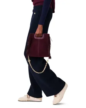 Maje Piponette Tweed Flared Trousers