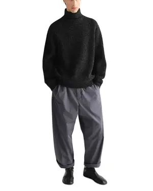 LEMAIRE High Neck Cable Knit Sweater