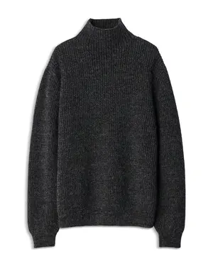 LEMAIRE High Neck Cable Knit Sweater