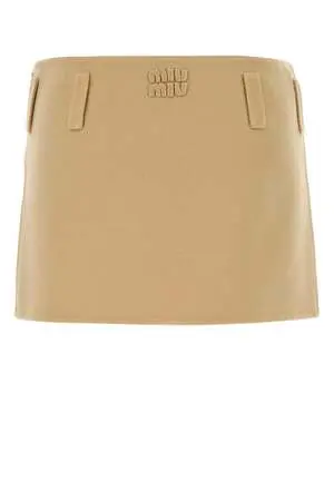 Miu Miu Pastel Wool Blend Mini Skirt