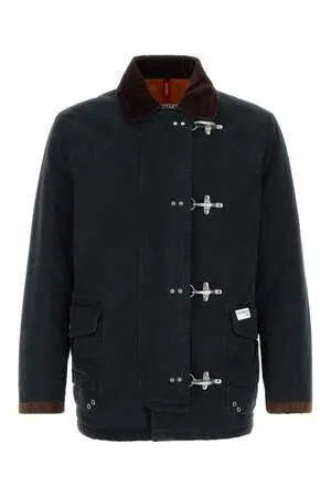 FAY Navy Cotton Padded Jacket - Blue