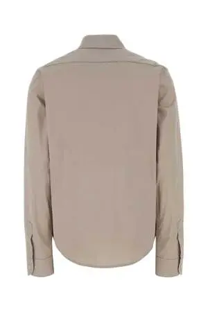 Miu Miu Dove Grey Stretch Poplin Shirt - Gray