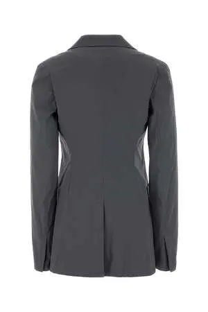 Miu Miu Dark Grey Stretch Poplin Blazer