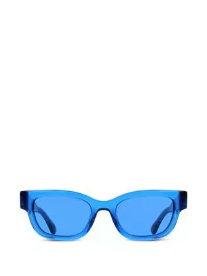FERRAGAMO Gancini Rectangle-frame Sunglasses - Blue
