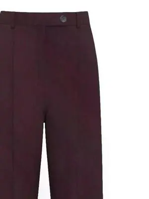 Marella Pressed-crease Straight-leg Trousers - Red