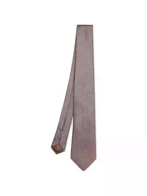 Canali Geometric-pattern Tie - Grey