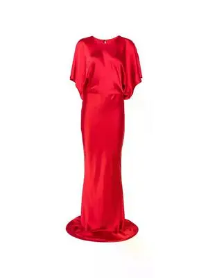 Norma Kamali Reverse Obie Dress - Red