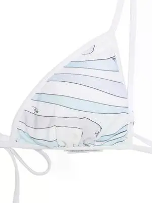 Emilio Pucci Abstract-print Triangle Bikini Top