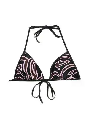 Emilio Pucci Labirinto-print Bikini Top