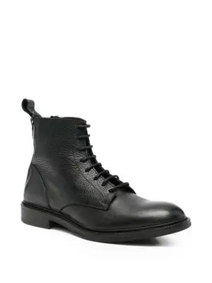 FRATELLI RENNELLA Lace-up Rear-zip Boots - Black