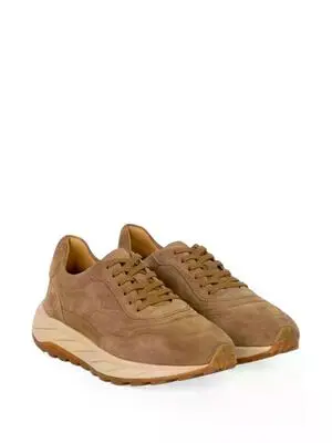 HENDERSON BARACCO Shark Calf Suede Sneakers - Neutrals