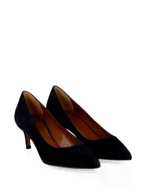 Roberto Festa Pointed-toe Suede-finish Pumps - Blue