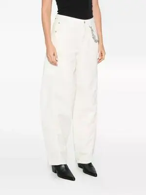 ERMANNO FIRENZE Five-pockets Chain-link Trousers