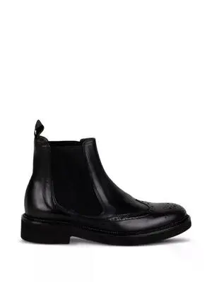 FRANCO FEDELE Brogue-detail Chelsea Boots - Black