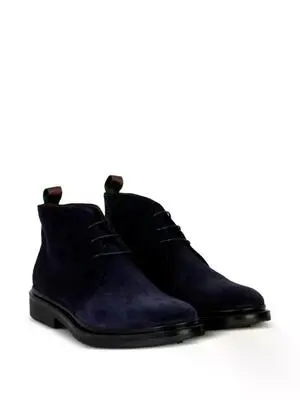 FRANCO FEDELE Lace-up Suede-finish Desert Boots - Blue