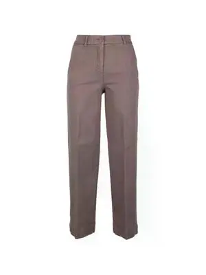 VIA MASINI 80 Straight-leg Trousers - Grey