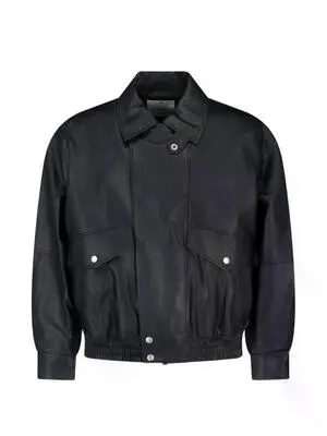 DUNST Elasticated-hem Bomber Jacket - Black