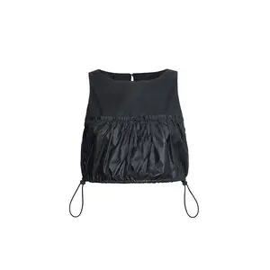 AUDREY VALLENS All-gen Gathered Detail Crop Tank Top