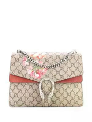 Gucci Dionysus Bag Blooms Print Gg Coated Canvas Medium Shoulder Bag - Brown