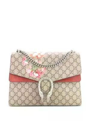 Gucci Dionysus Bag Blooms Print Gg Coated Canvas Medium Shoulder Bag - Brown