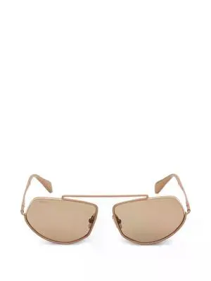 Max Mara Geometric-frame Sunglasses - Neutrals