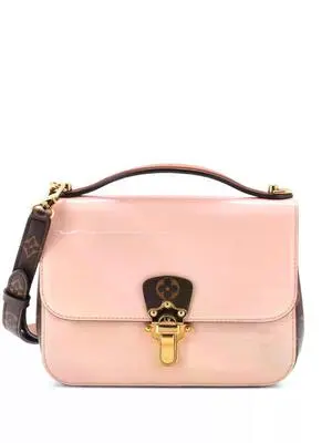 LOUIS VUITTON Cherrywood Handbag Vernis With Monogram Canvas Bb Shoulder Bag - Brown