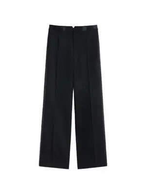 MAISON MARGIELA Satin-waist Virgin-wool Tuxedo Trousers