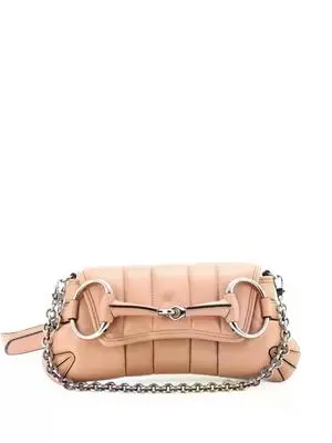 Gucci Horsebit Chain Vertical Quilted Leather Small Shoulder Bag - Neutrals