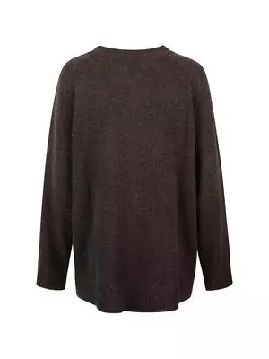 ANAII Raglan-sleeve Knitted Sweater - Brown