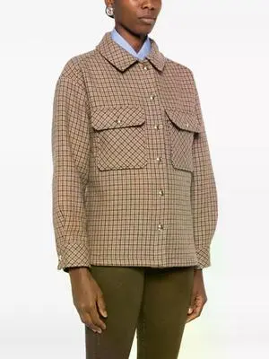 SOSUE Check-pattern Flap-pocket Jacket