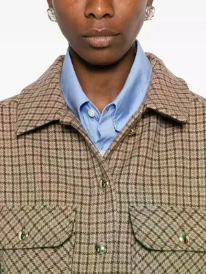 SOSUE Check-pattern Flap-pocket Jacket