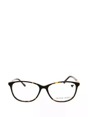 DRAPER JAMES Tortoiseshell-effect Oval-frame Glasses - Brown