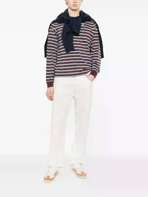 AGNES B. Dino-embroidered Stripet-shirt