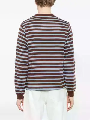 AGNES B. Dino-embroidered Stripet-shirt