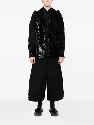 Comme Des Garçons Sequin-embellished Blazer - Black