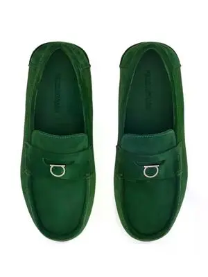 FERRAGAMO Gancini-detailing Suede Loafers